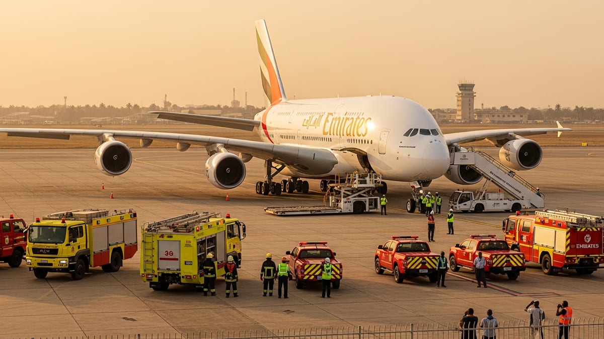 Emirates A380 makes rare emergency landing in Accra after smoke warning ...